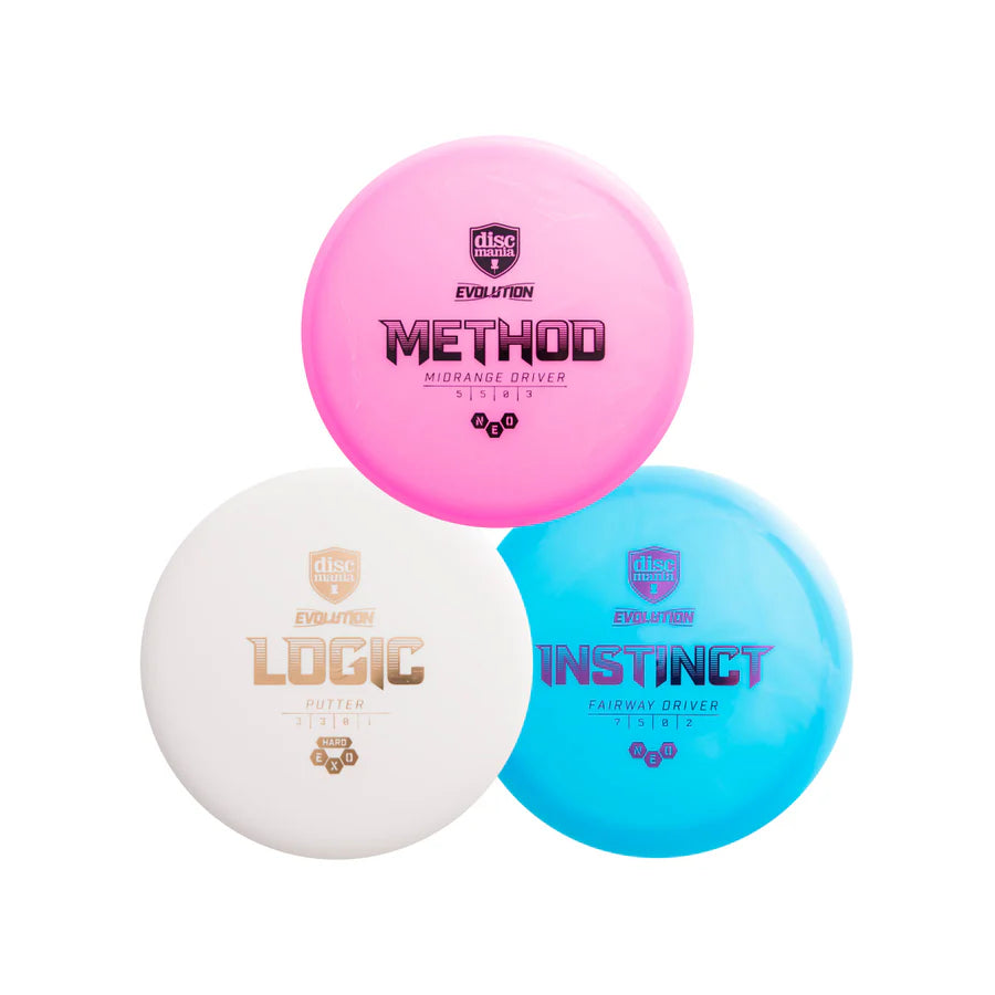 Discmania Evolution Premium 3-Disc Starter Set – NORDIC DISC GOLF
